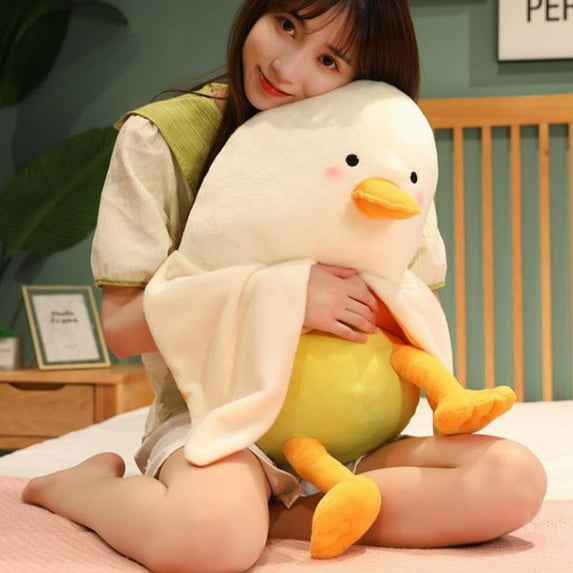 Duck Stuffed Toy Fluffy Lovely Hugging Cushion Decoration Sleeping Accompany Cartoon Doll Mango ...