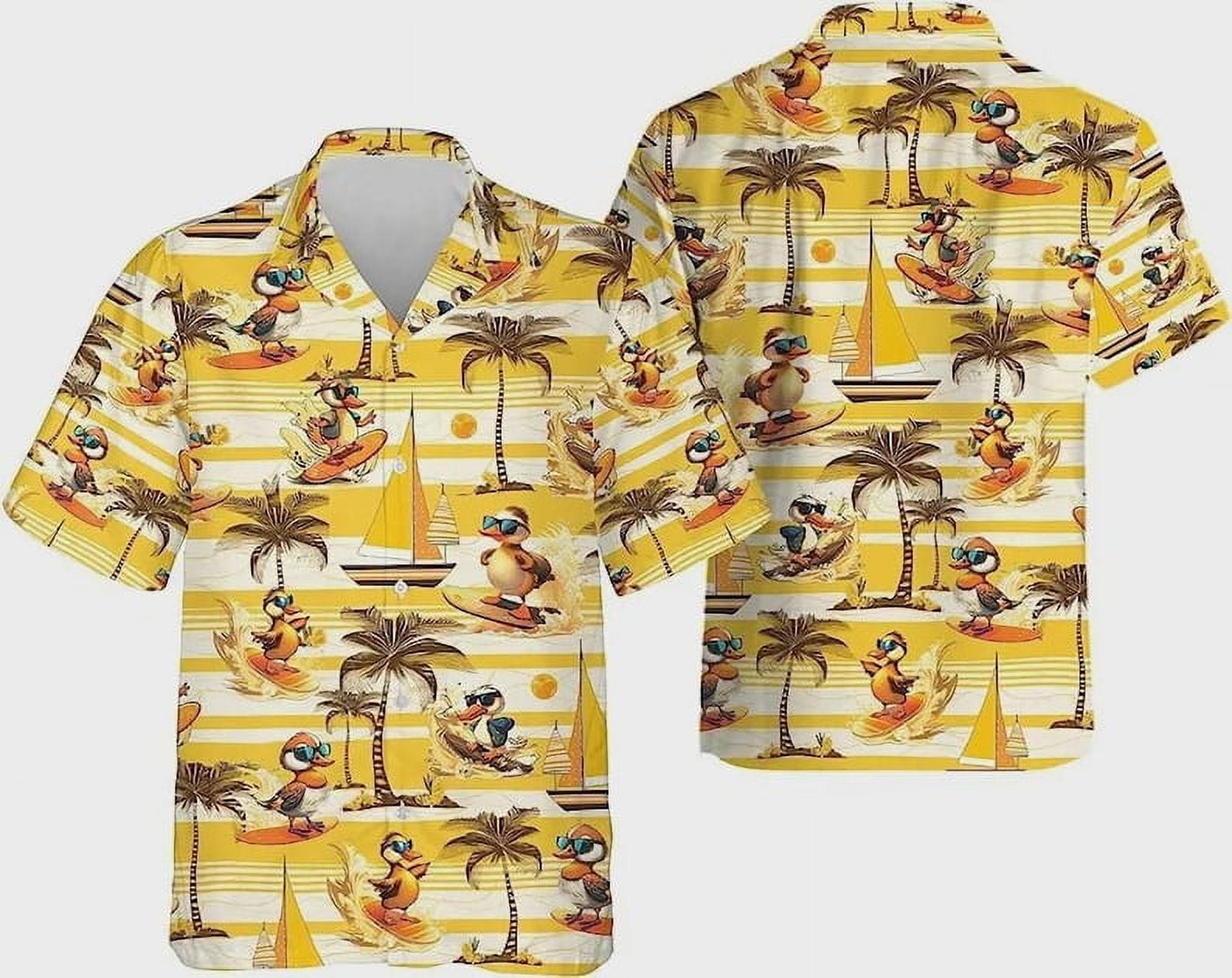 Duck Surfing Vintage Short Sleeve Hawaiian Shirt For Men and Women ...