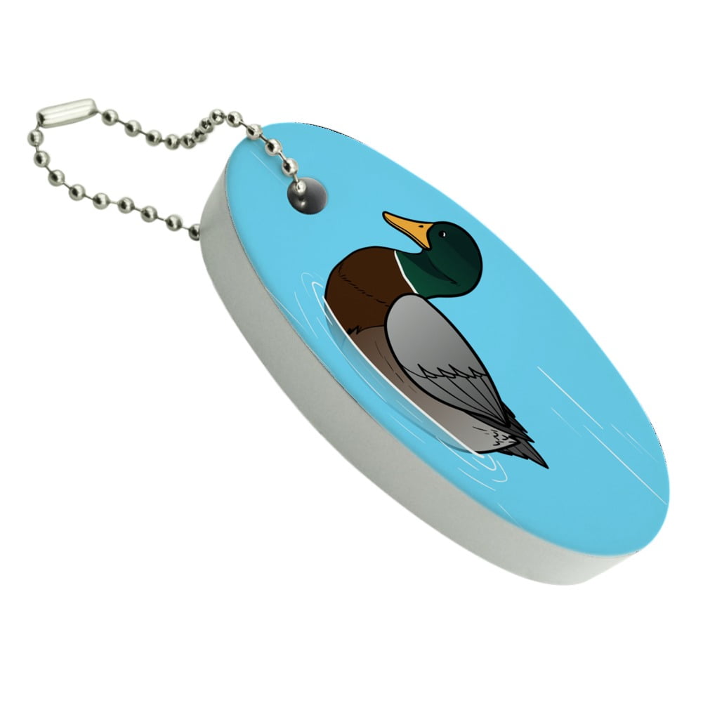 Duck Swimming in Water Floating Foam Keychain Fishing Boat Buoy Key ...