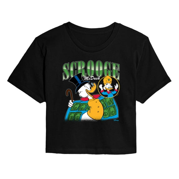 Duck Tales - Scrooge McDuck Bootleg - Juniors Cropped Graphic T-Shirt ...