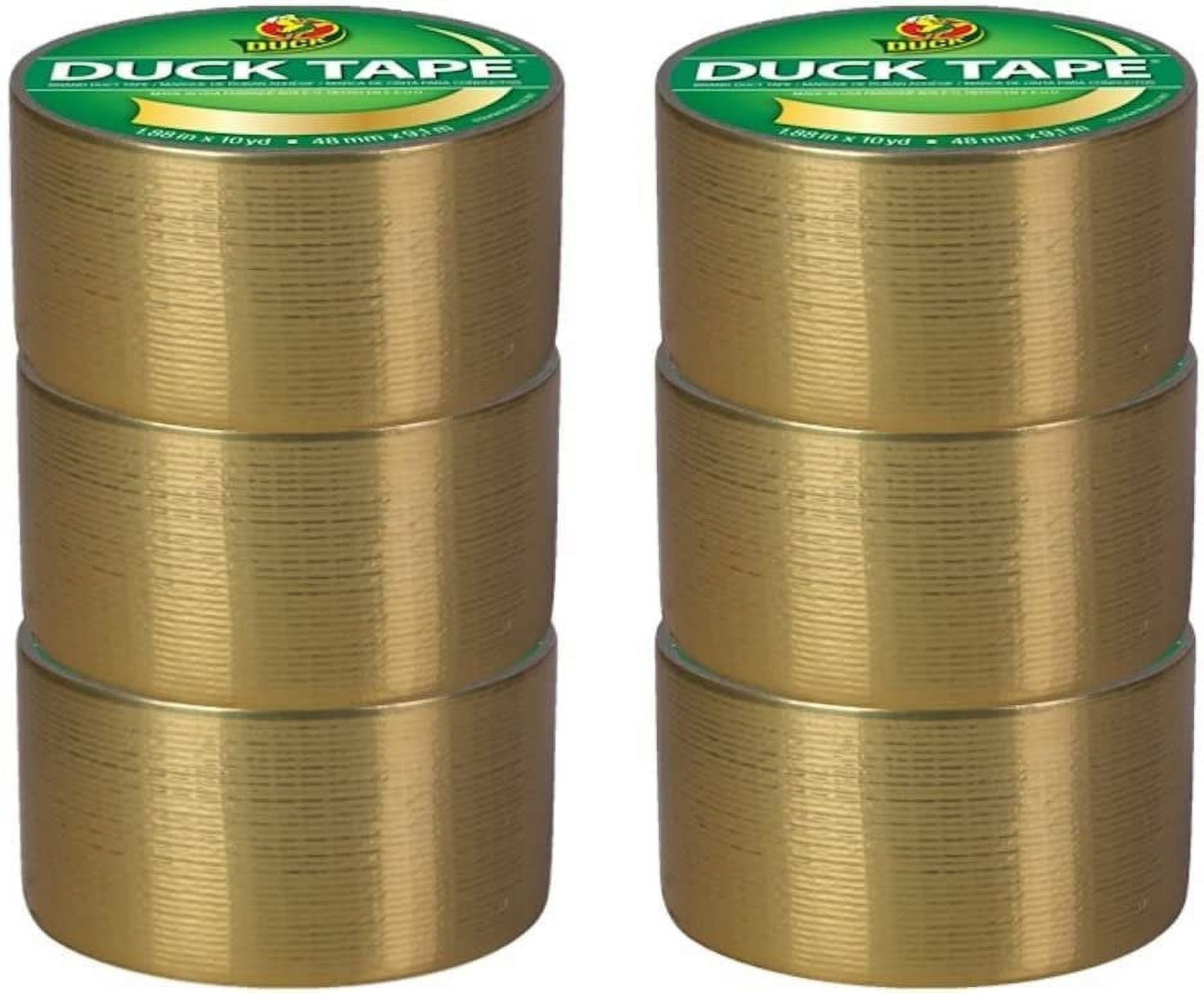 Duck Brand Color Duct Tape Metallic Gold - 1.88 in x 10 yds - 6 Rolls ...