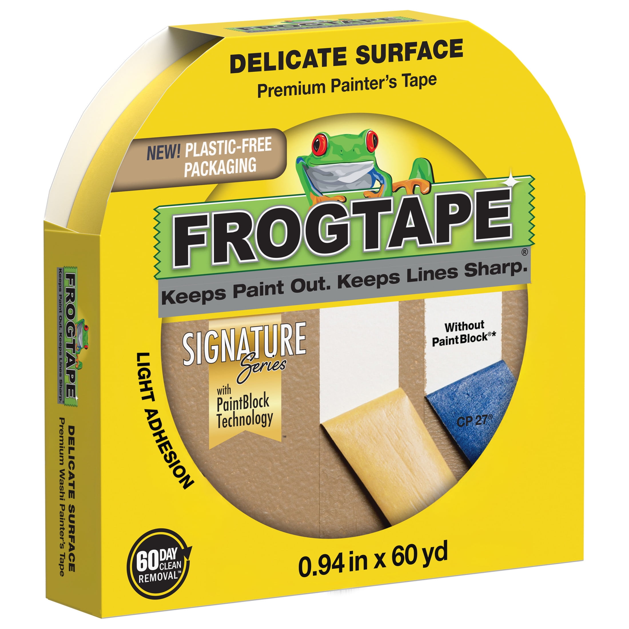 FrogTape .94 in. x 60 yd. Yellow Delicate Surface Painter's Tape ...
