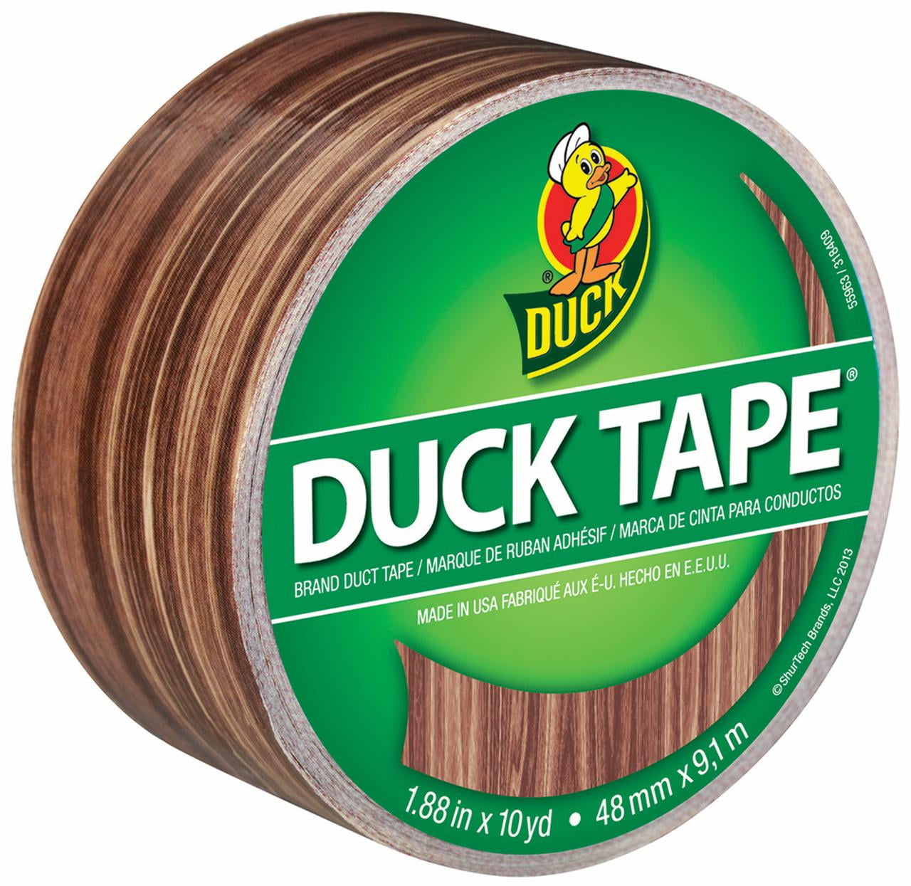 Duck Tape Patterned Duck Tape, 1.88" x 10 yds., Woodgrain - Walmart.com