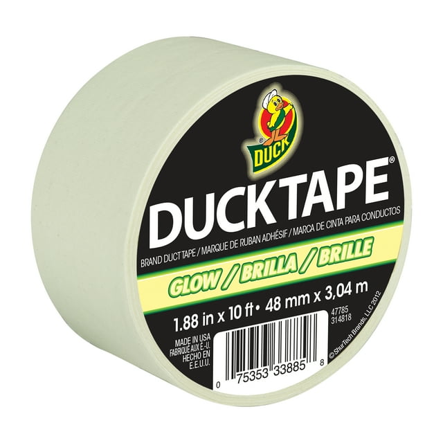 Duck Tape Solid Color Duck Tape, 1.88" x 10 ft., Glow-in-the-Dark ...