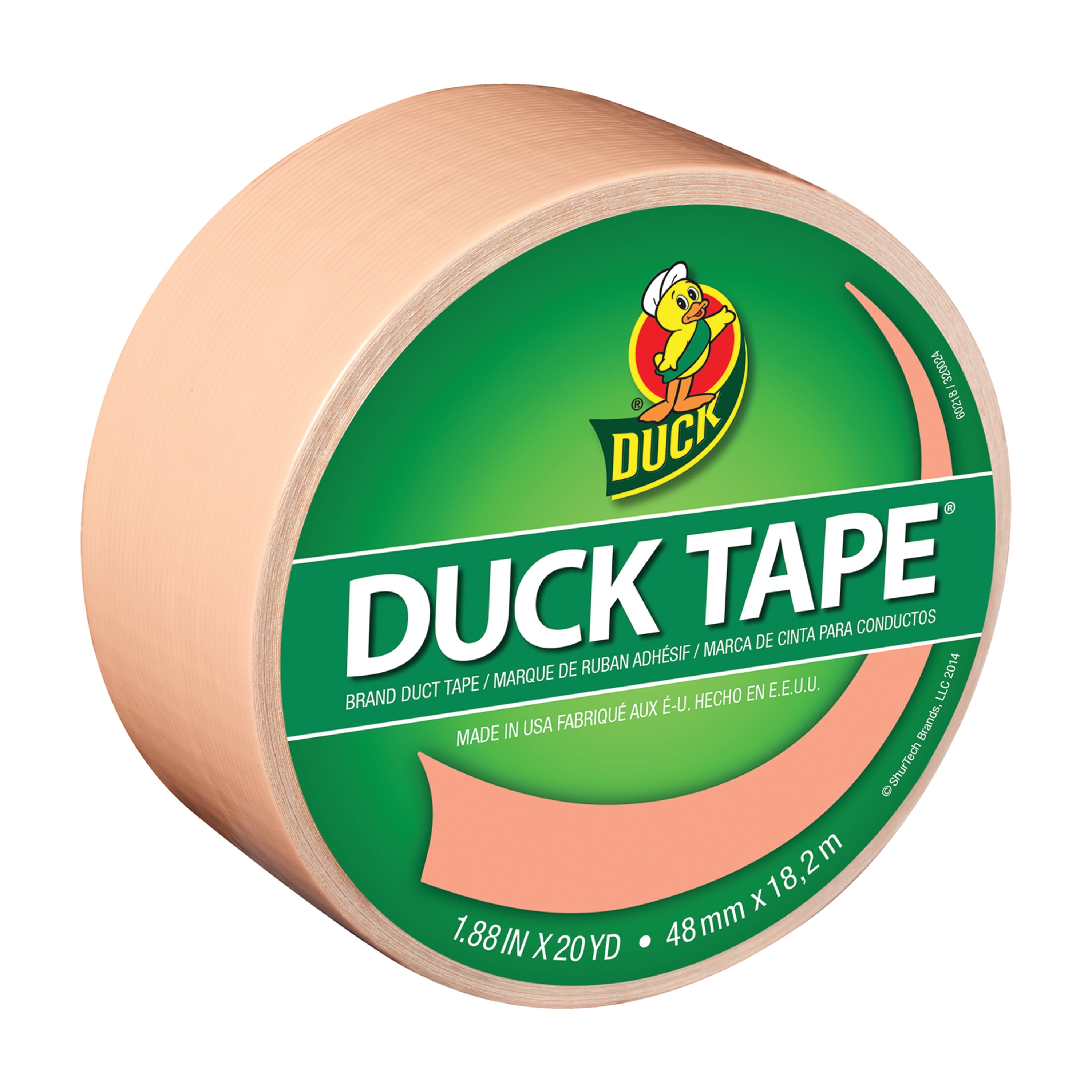 Duck Tape Solid Color Duck Tape, 1.88" x 20 yds., Just Peachy - Walmart.com