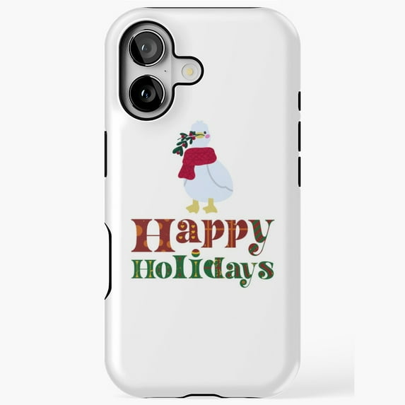 Duck The Halls Holiday Style Rubber Phone Case 17 16 15 14 13 12 11 Pro ...