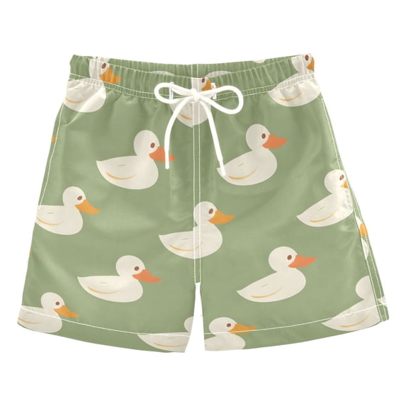 Duck Tile Pattern Swim Trunks Quick Dry Beach Pool Board Shorts ...