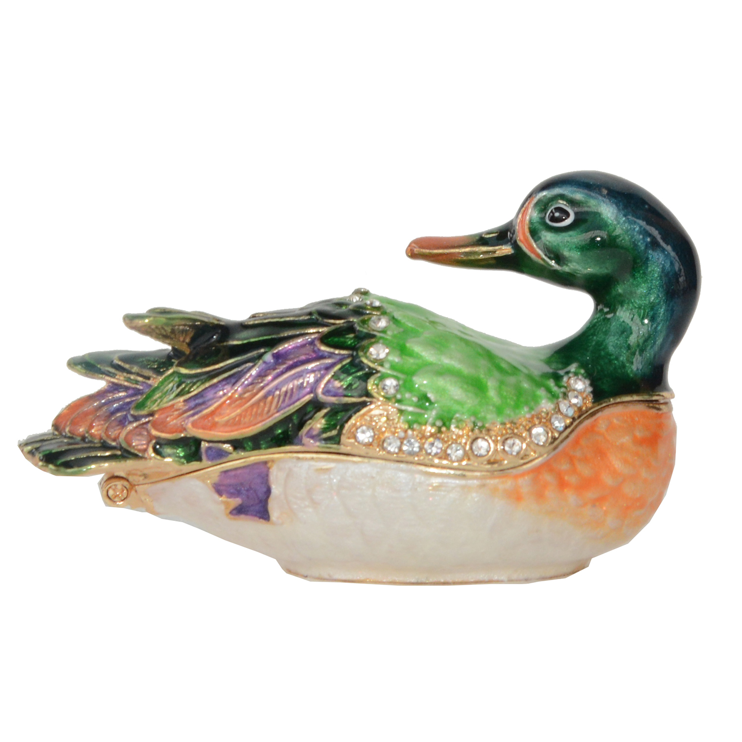 Duck Trinket Box Metal Jewelry Boxes Organizers Animals Figures Jewelry ...