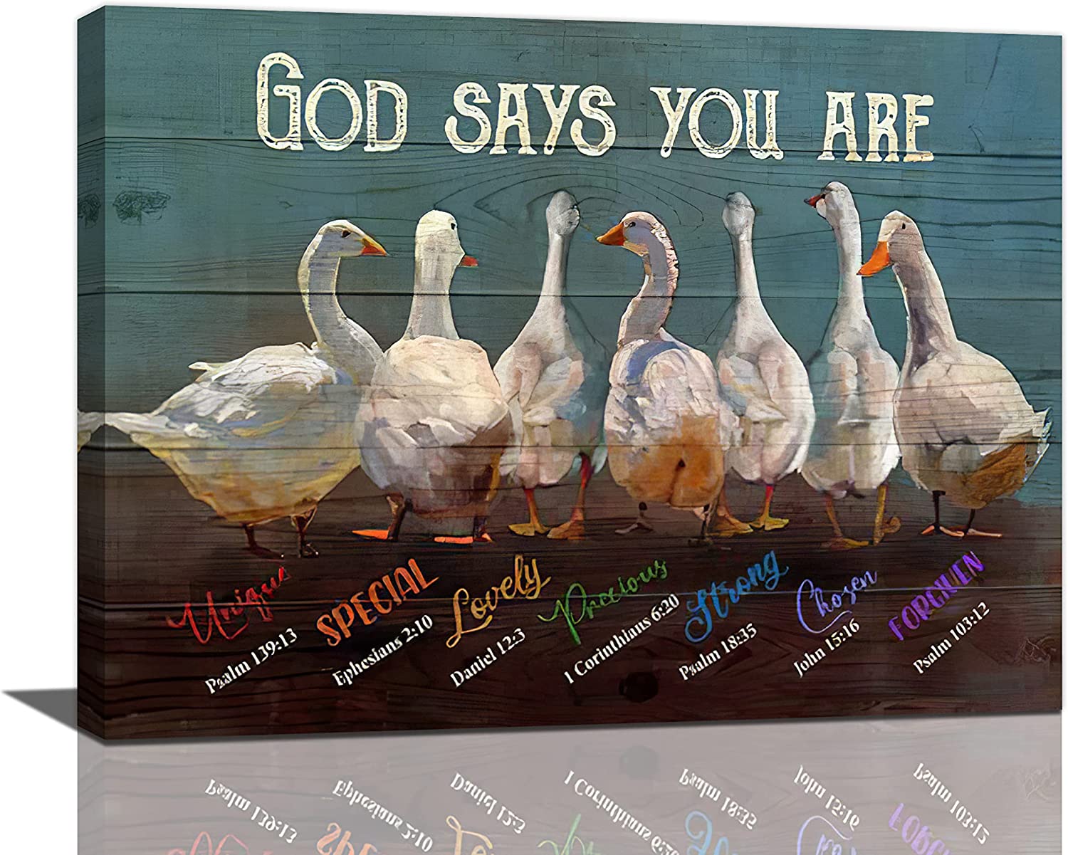 Duck Wall Art Duck Pictures Wall Decor God Says You Are Canvas Print ...