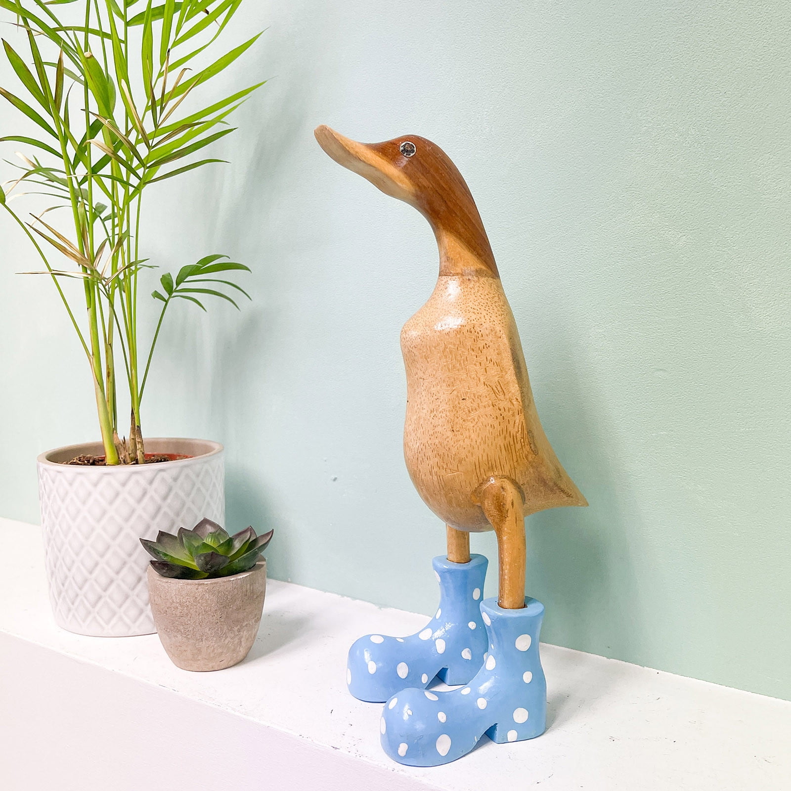 Duck Yard Decorations Yard Art Garden Puddle Ducks with Spotted Wellies ...