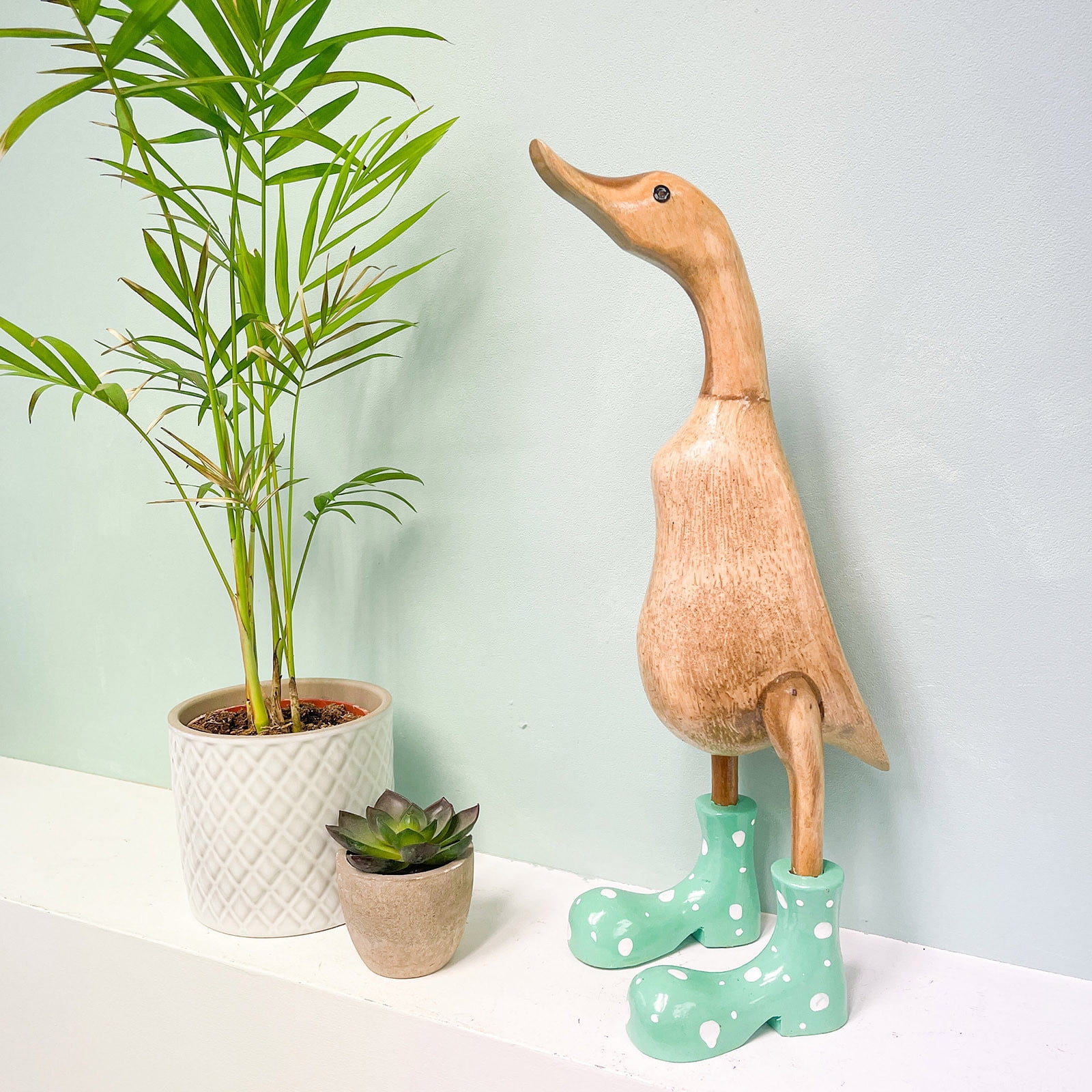 Duck Yard Decorations Yard Art Garden Puddle Ducks with Spotted Wellies ...