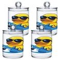 Duck and Fish Translucent Plastic Cans Storage Canisters with Lid Set ...