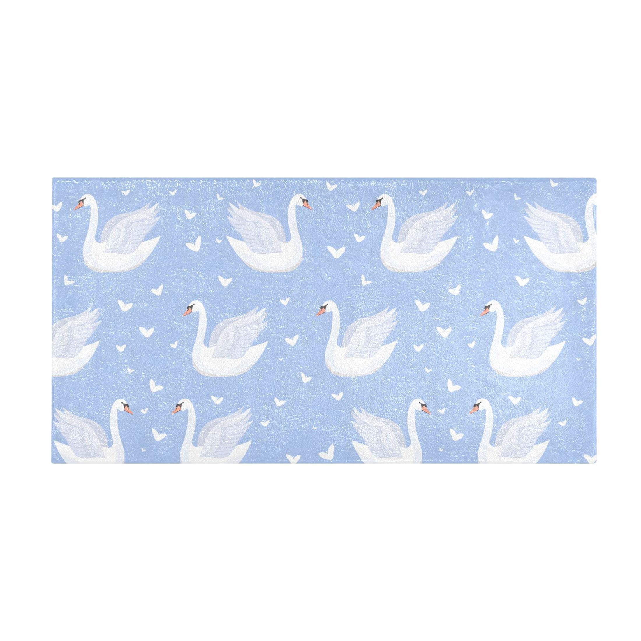 Duck and Purple Background Bath Mat 39x20 Inch Soft Absorbent Non-Slip ...