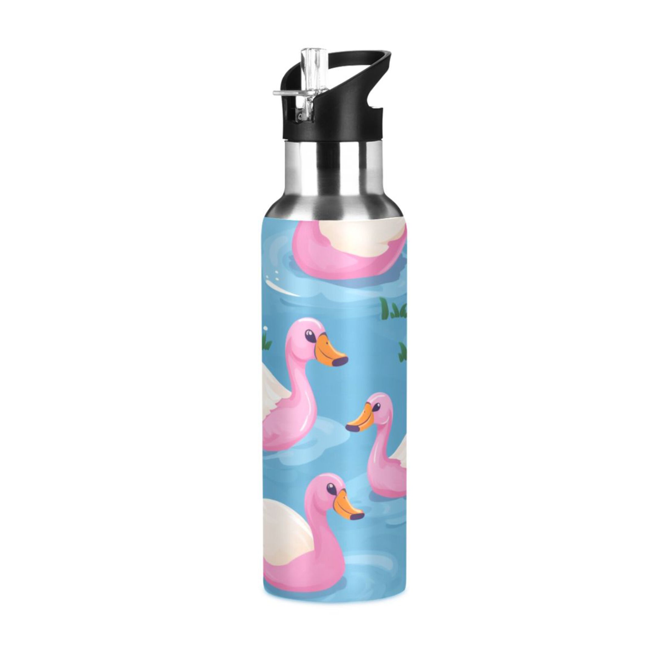 Duck on Water Water Bottles Insulated Thermos Kids Stainless Steel ...