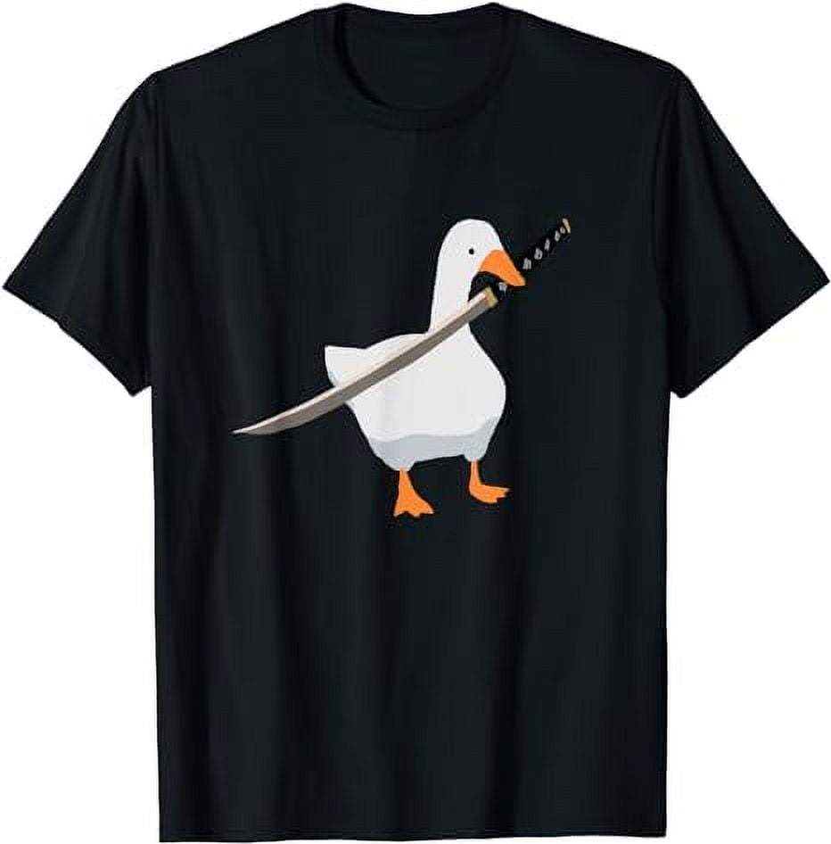 Duck with sword Duck wielding a Katana knife Goose T-Shirt - Walmart.com