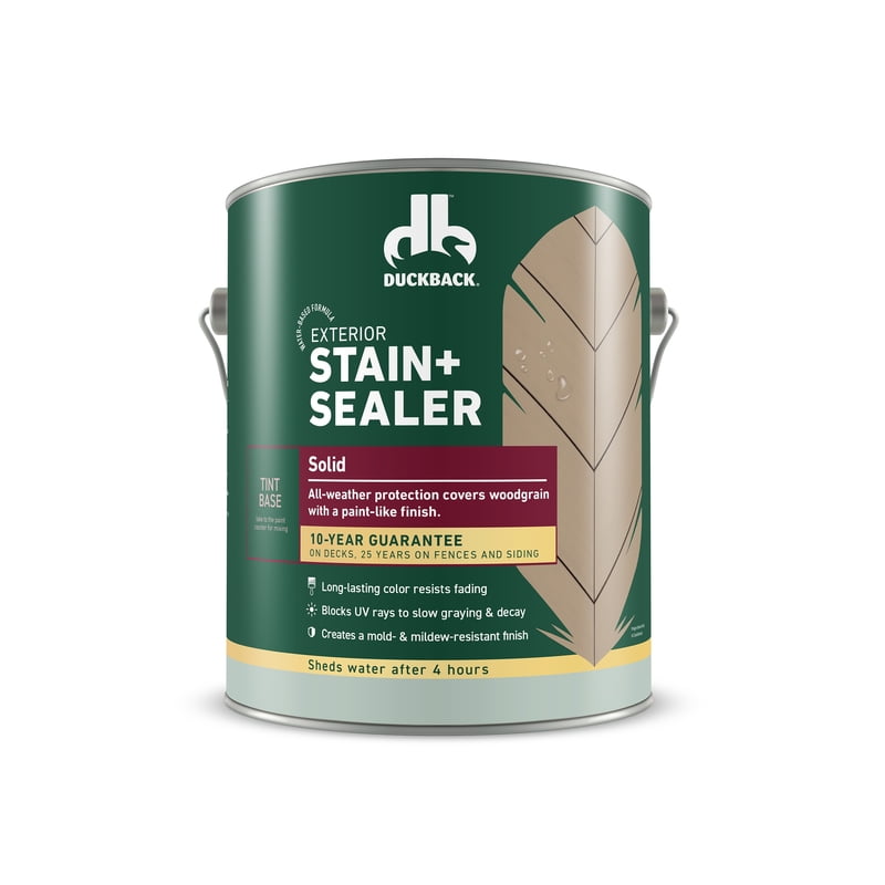 Duckback Solid Tintable White Tint Base Stain and Sealer 1 gal ...