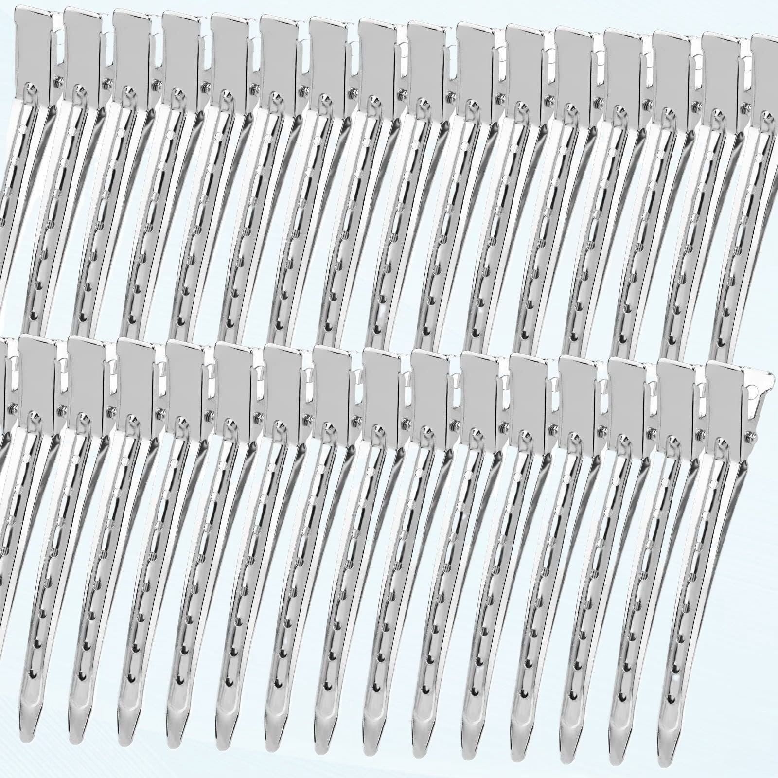 Duckbill Clips 3.5" Metal Alligator Curling Iron Clips with Holes for ...