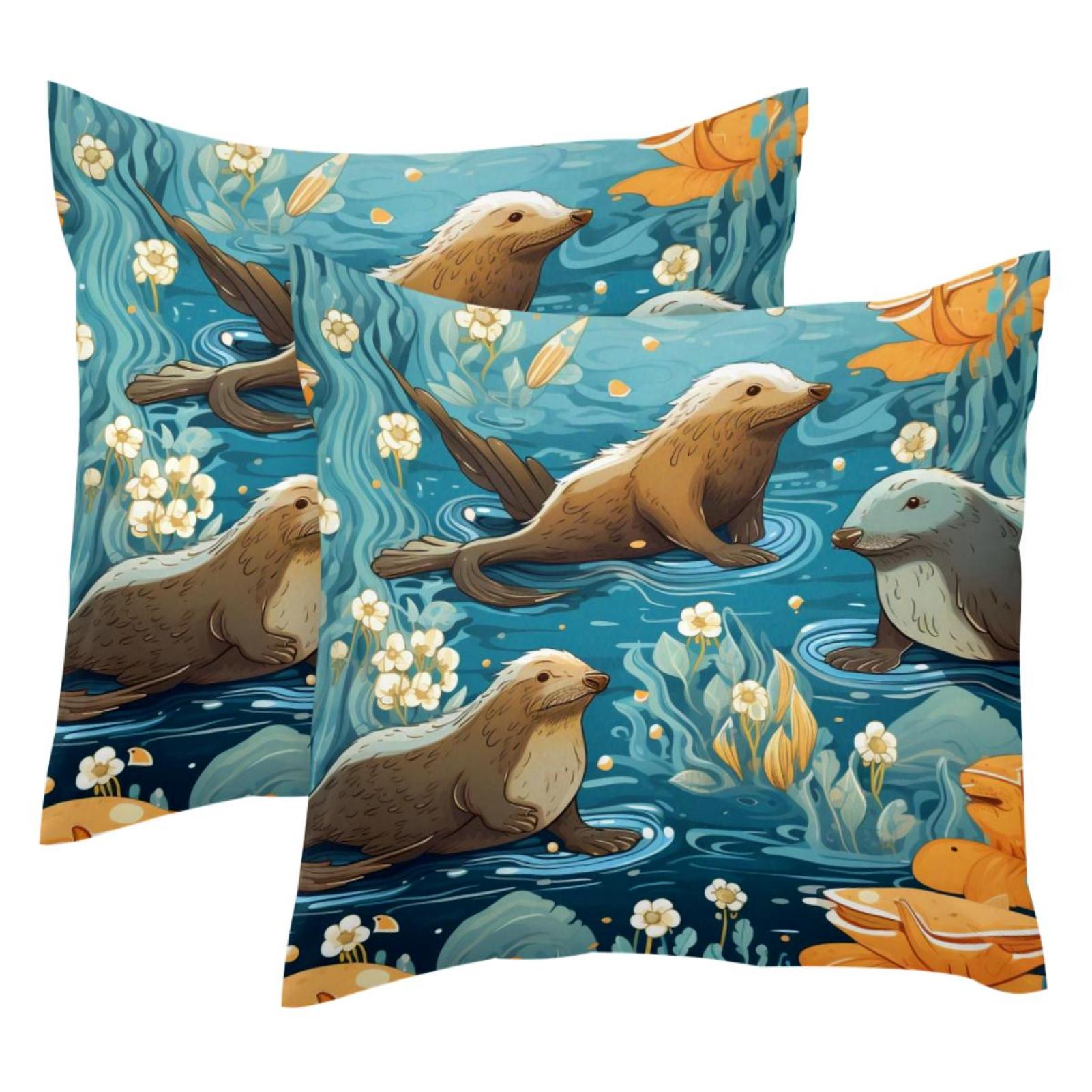 Duckbill Luxurious Velvet Throw Pillow Inserts 2PCS Chair Pillow Covers ...