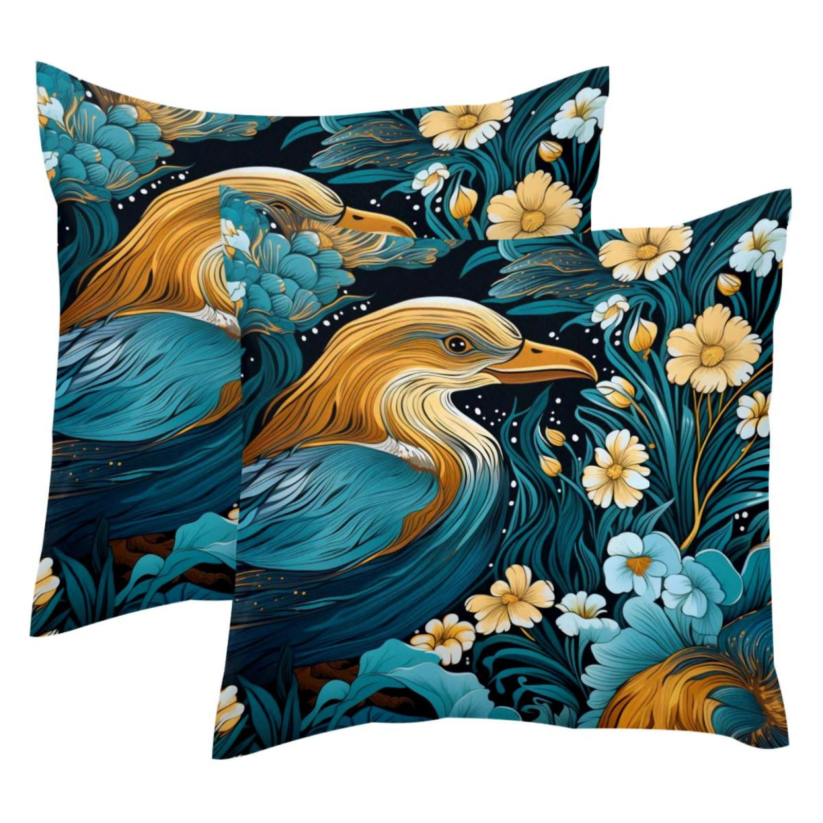 Duckbill Luxurious Velvet Throw Pillow Inserts 2PCS Chair Pillow Covers ...