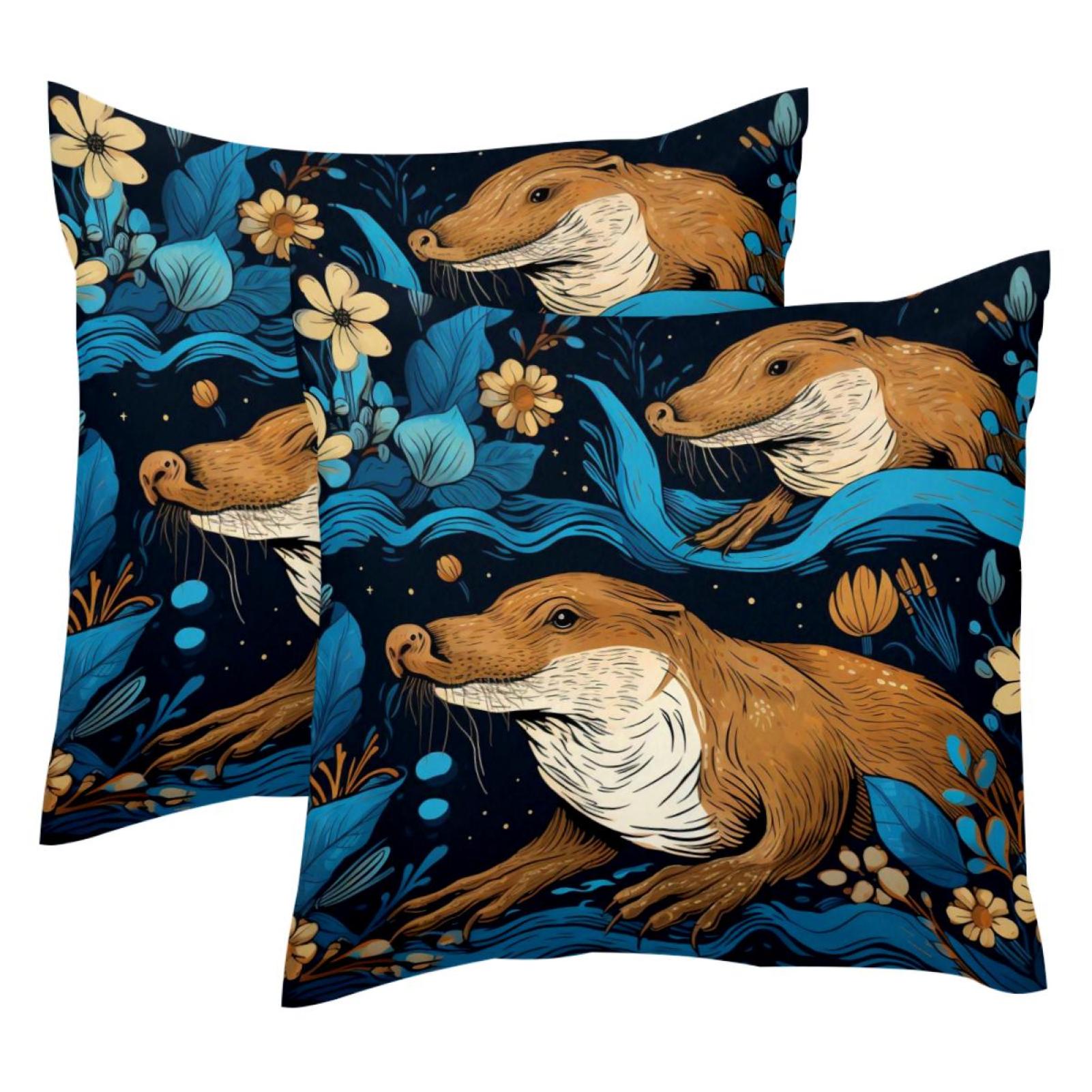 Duckbill Pattern 2PCS Printed Square Cushion 20x20 Inch Pillow ...