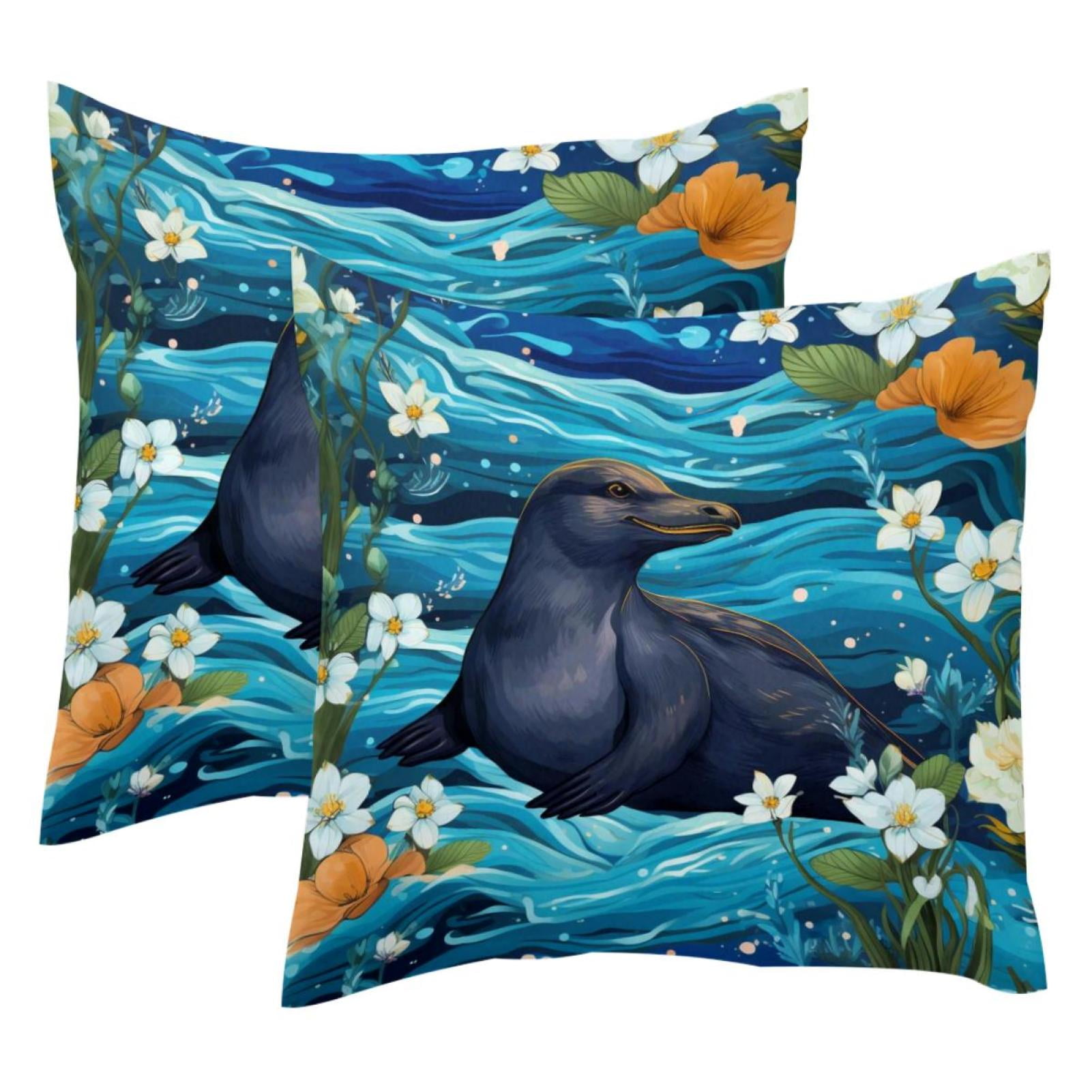 Duckbill Pattern 2PCS Printed Square Cushion 20x20 Inch Pillow ...