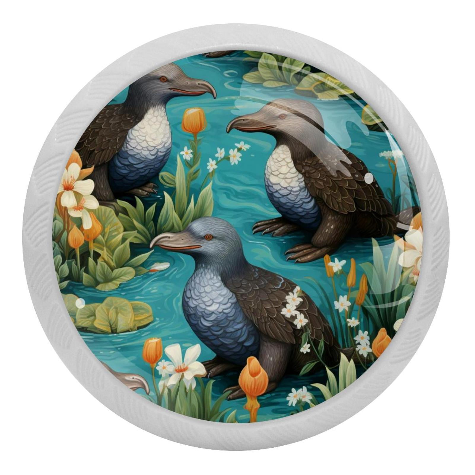 Duckbill Pattern 4PCS Cabinet Knobs Pulls Fluorescent Drawer Handle ...