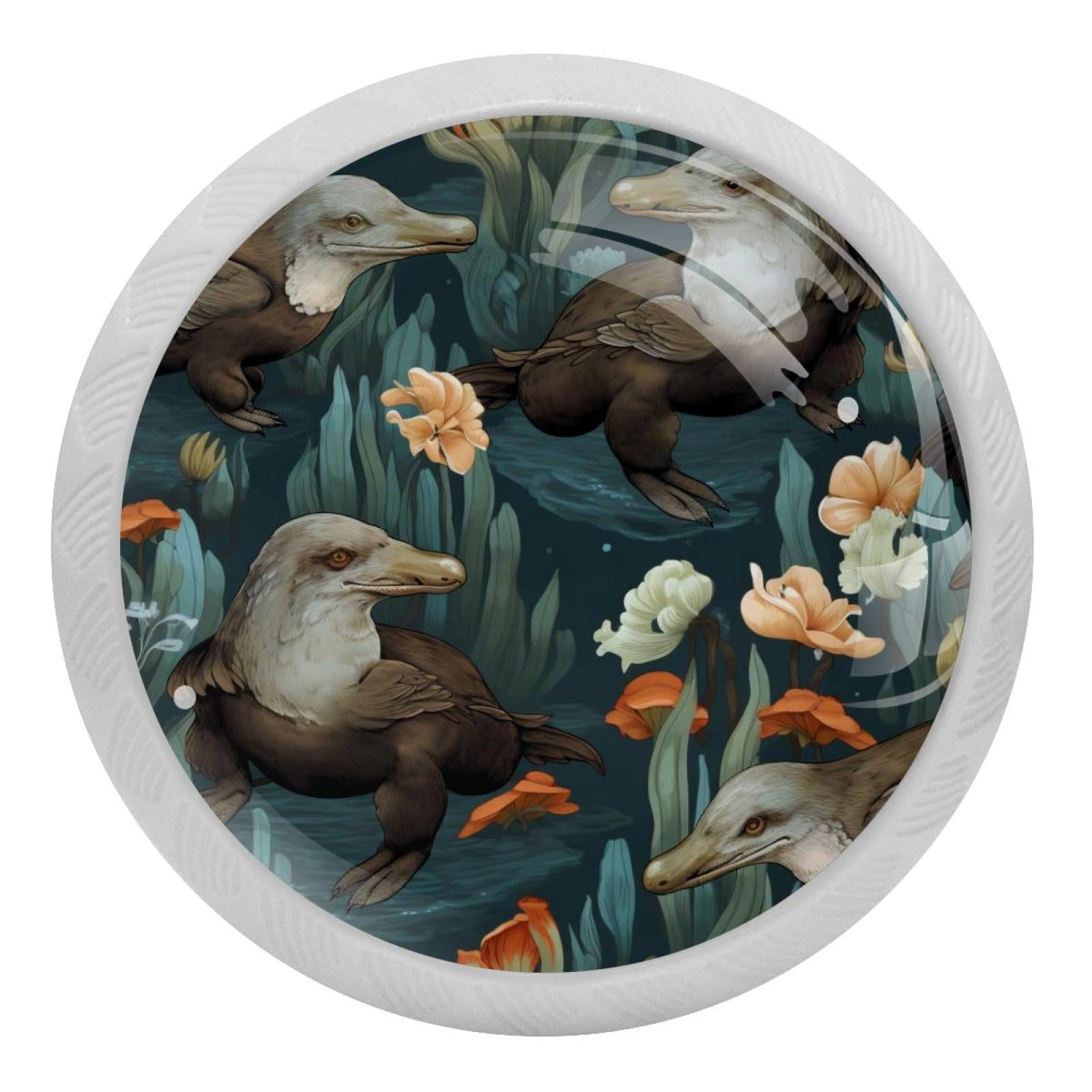 Duckbill Pattern 4PCS Cabinet Knobs Pulls Fluorescent Drawer Handle ...