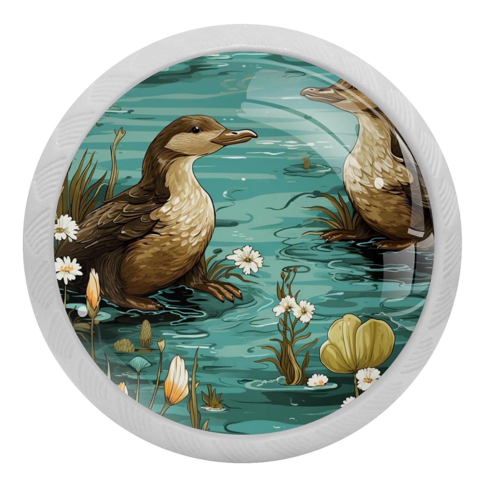 Duckbill Pattern 4PCS Cabinet Knobs Pulls Fluorescent Drawer Handle ...