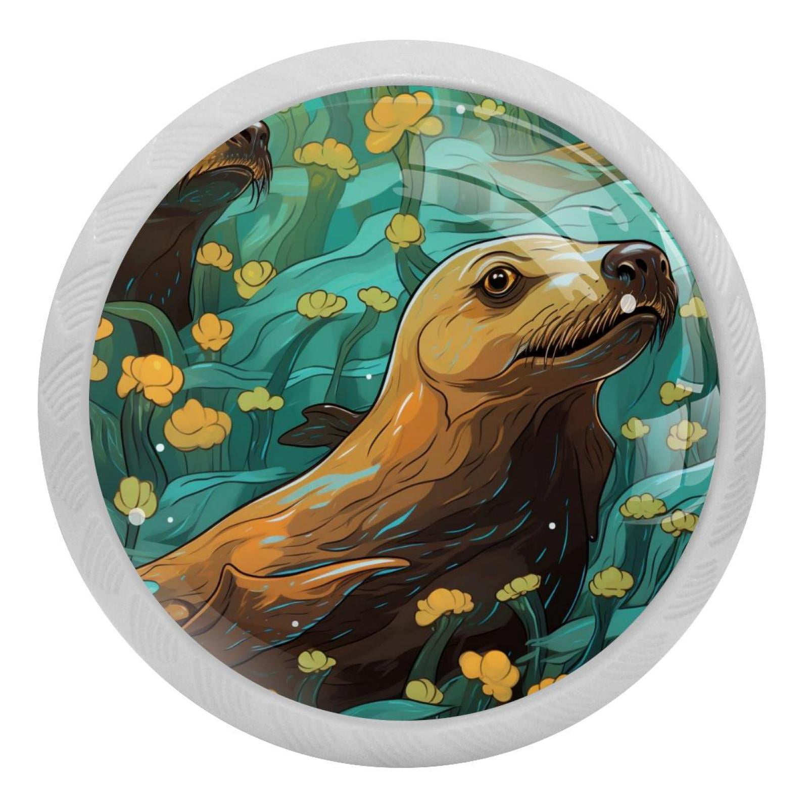 Duckbill Pattern 4PCS Cabinet Knobs Pulls Fluorescent Drawer Handle ...