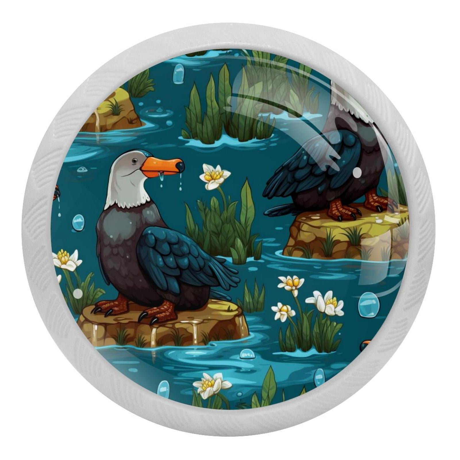 Duckbill Pattern 4PCS Cabinet Knobs Pulls Fluorescent Drawer Handle ...