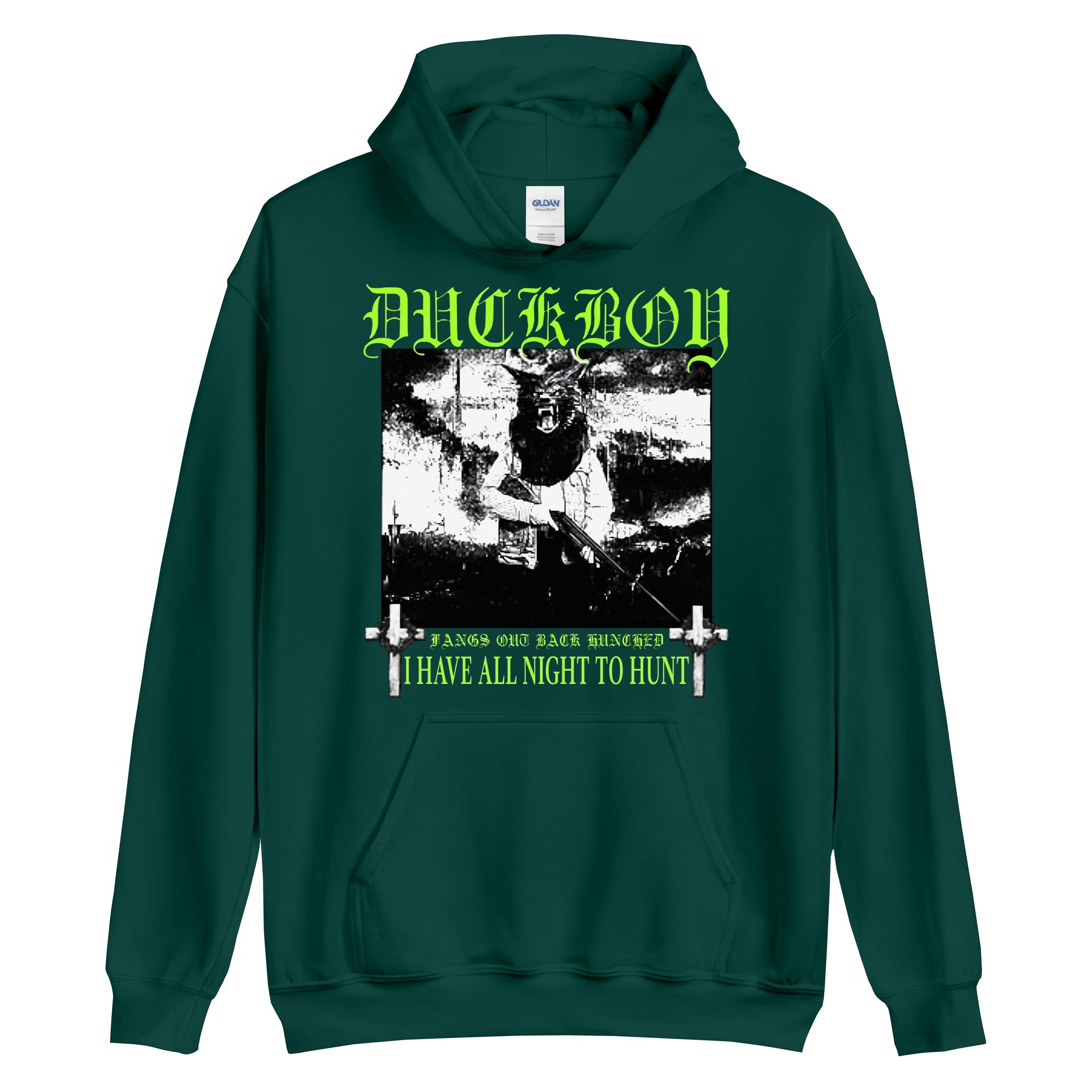 Duckboy Fangs Out Back Hunched I Have All Night To Hunt Shirt-TH29074 ...