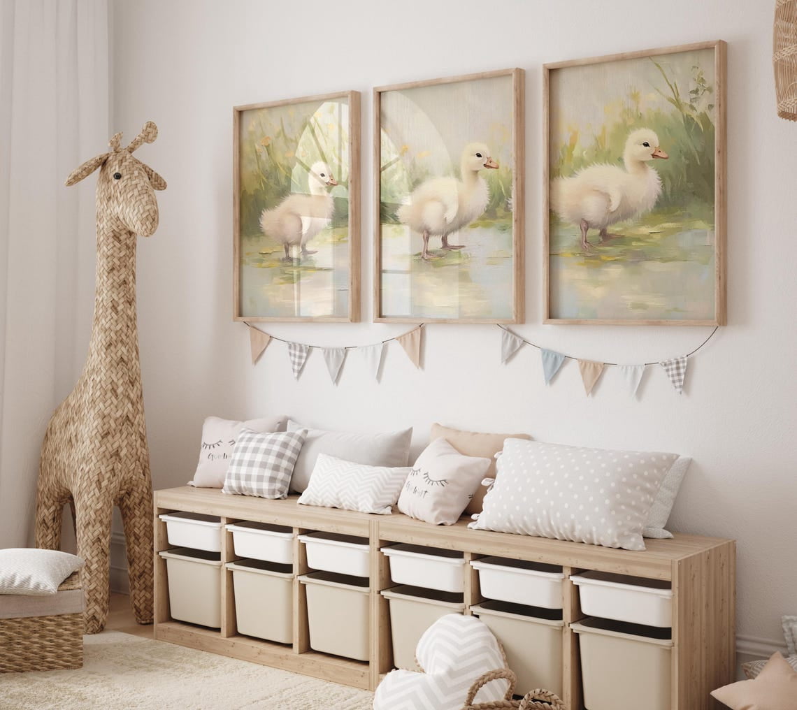 Ducklings Nursery Prints Ducks Nursery Art Baby Geese Room Goose ...