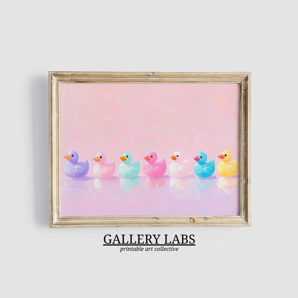 Ducklings Painting • Pink Nursery Art • Girls Room Decor • Pink ...