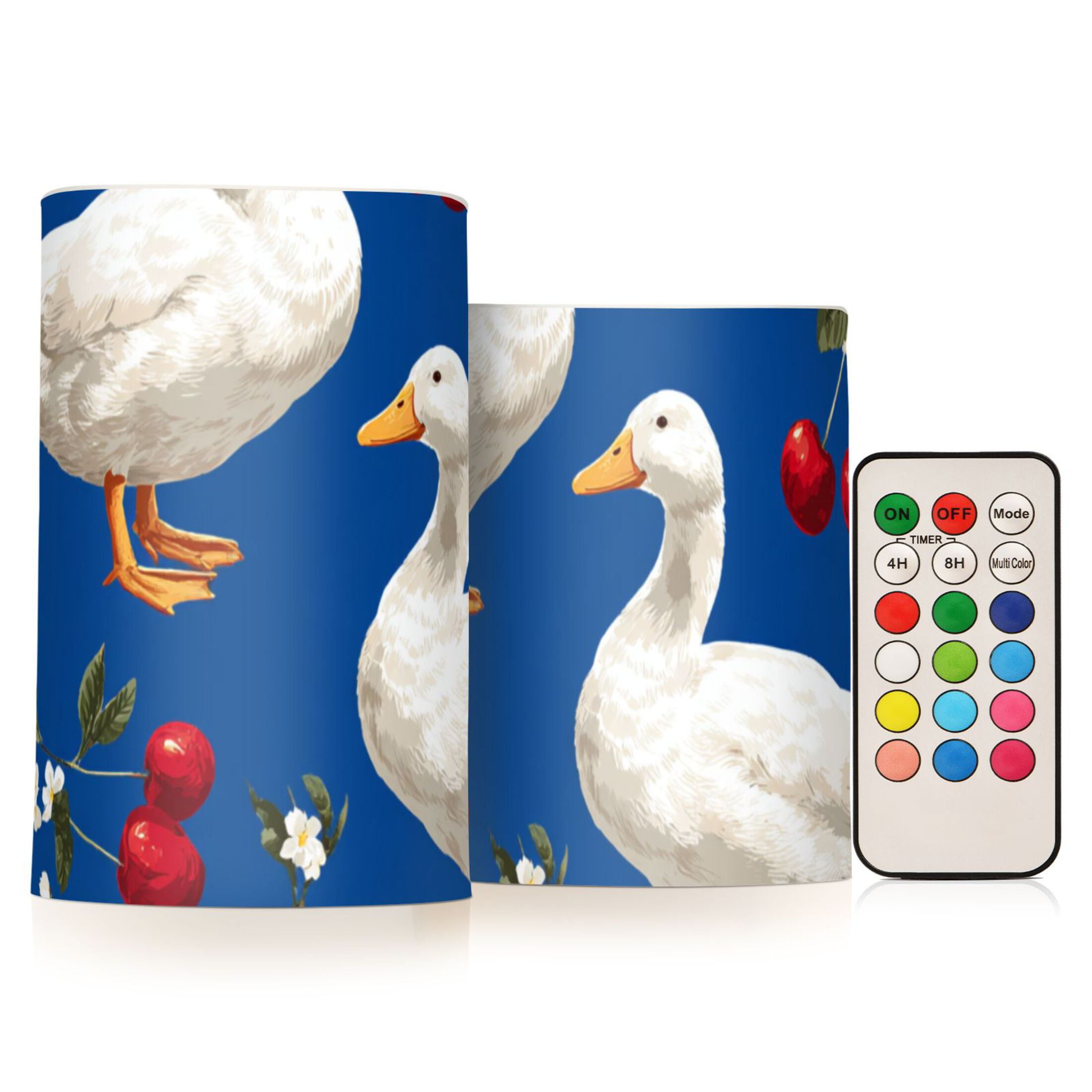 Ducks Cherries Small Flowers Leaves Flickering Flameless Candles LED ...