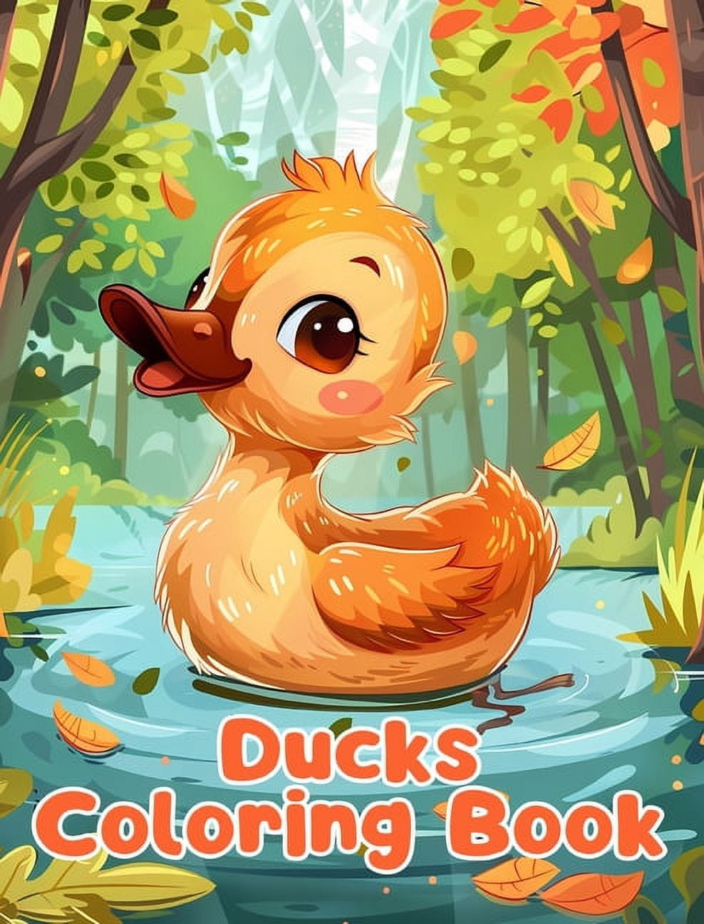 Ducks Coloring Book: Simple Ducks Coloring Pages For Kids Ages 1-3 ...