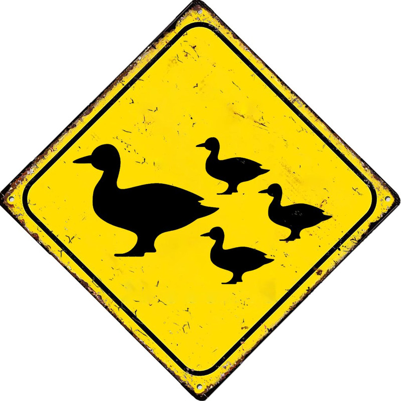 Ducks Crossing Outdoor Street & Home Bar Club Kitchen Restaurant Wall ...