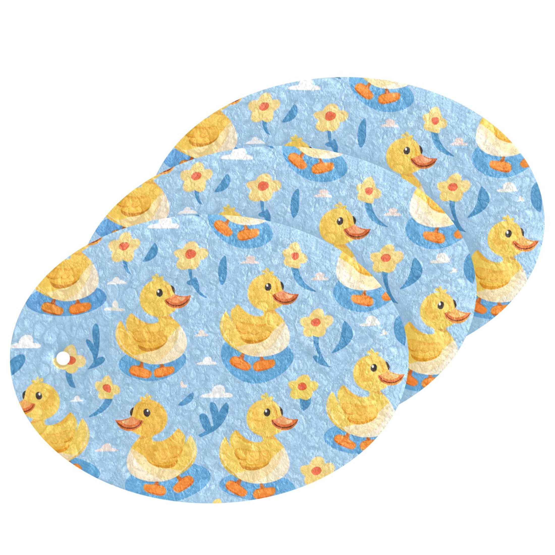 Ducks Flowers 3 Pack Dish Sponges Bulk Natural Sponges Compressed ...