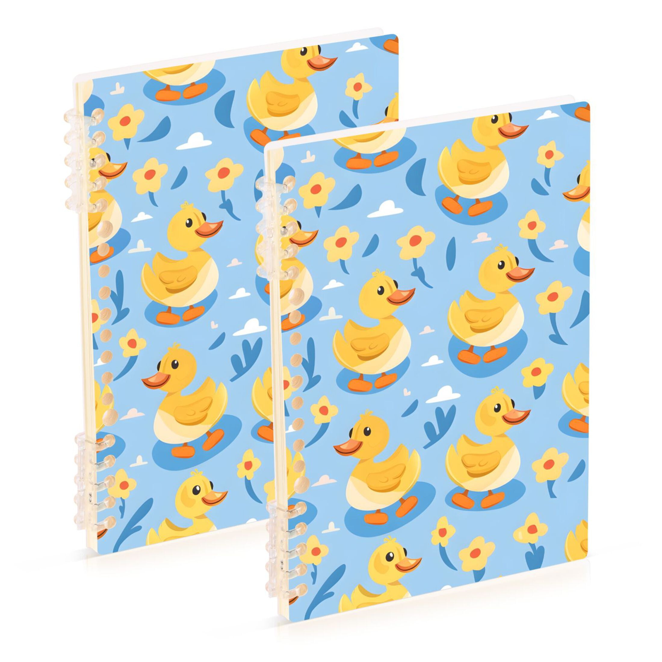 Ducks Flowers Ring Binder Notebook Journey Note Diary College Ruled ...