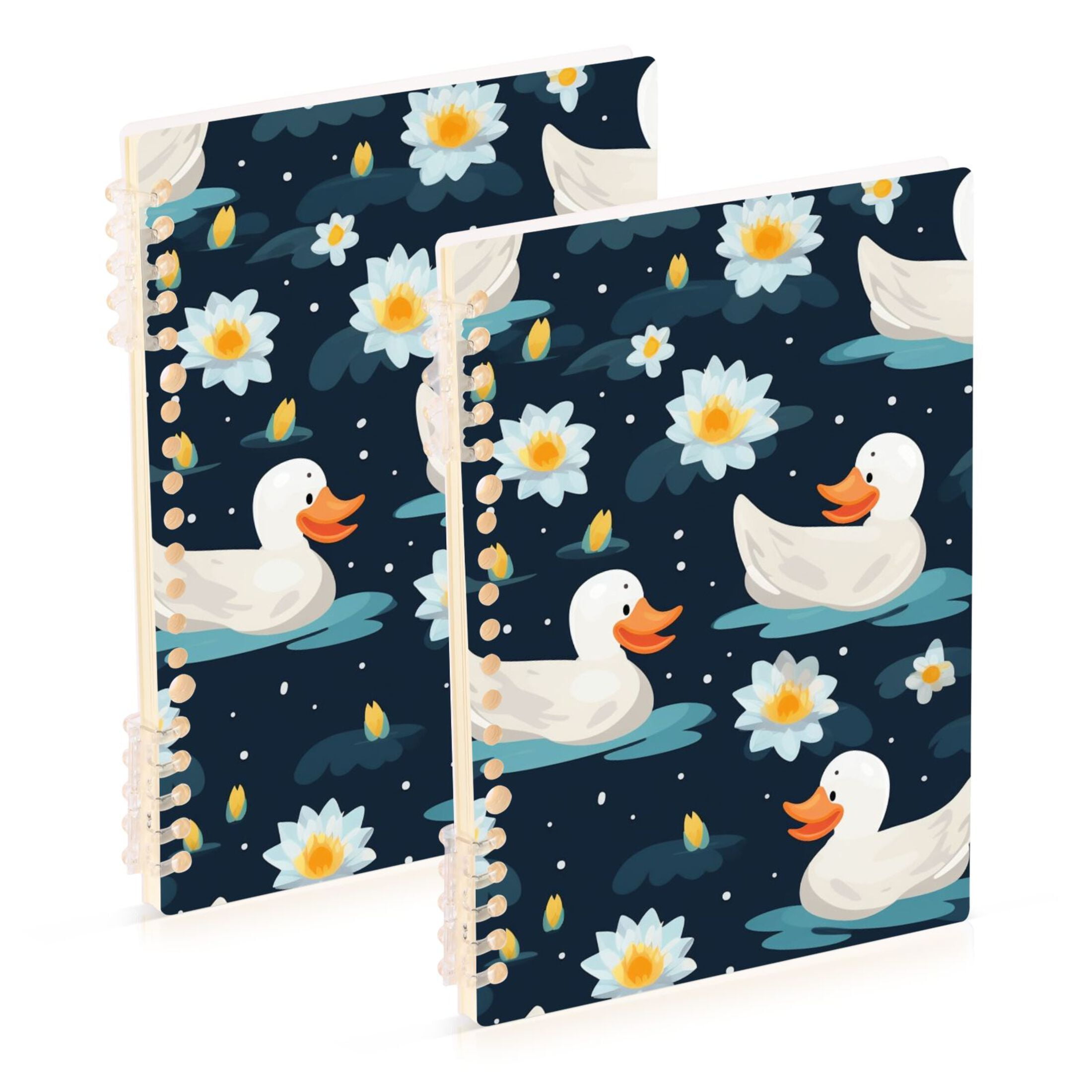 Ducks Flowers Water Lily Ring Binder Notebook Journey Note Diary ...
