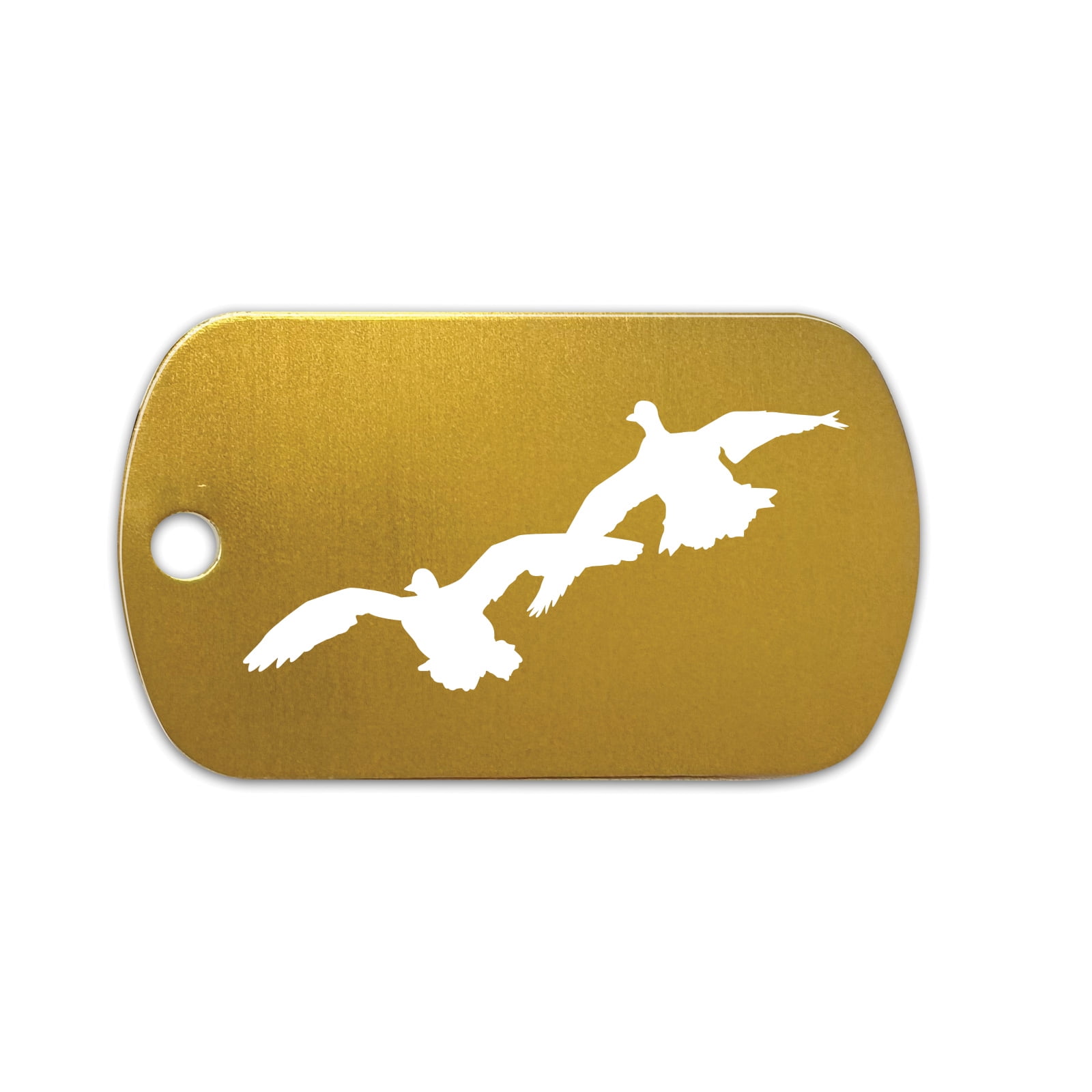 Ducks GI Dog Tag Aluminum Keychain duck hunting #2 - Gold - Walmart.com