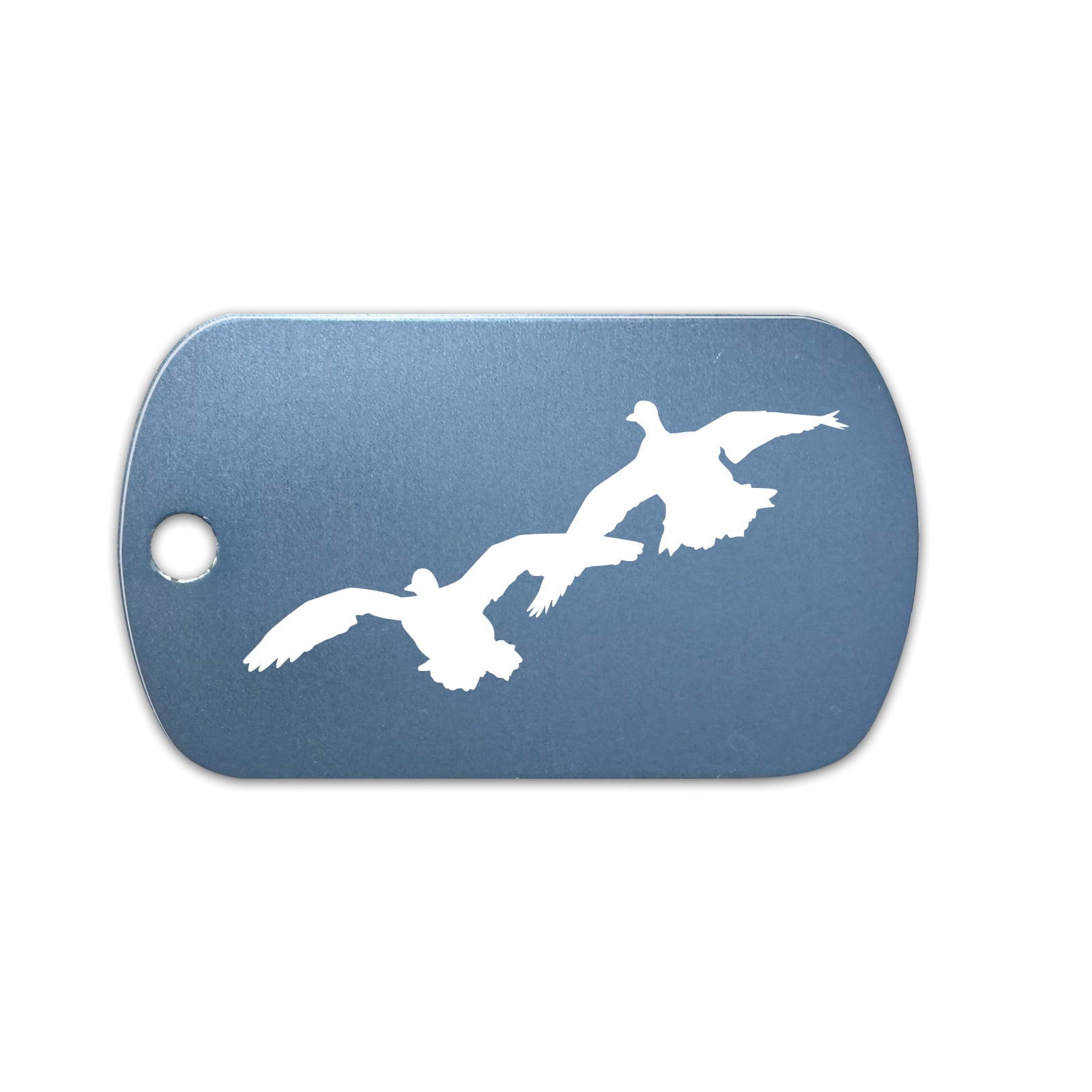Ducks GI Dog Tag Aluminum Keychain duck hunting #2 - Light Blue ...