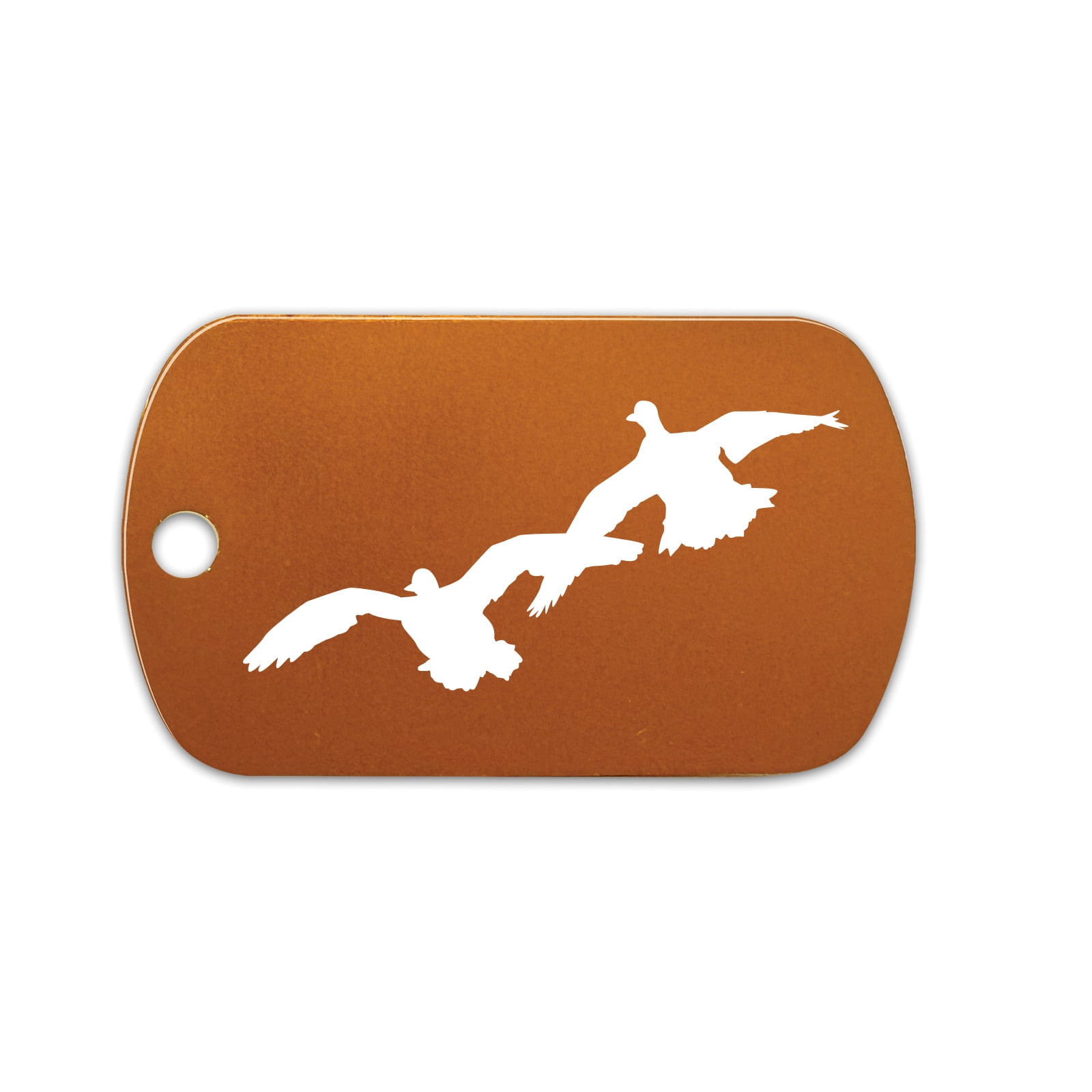 Ducks GI Dog Tag Aluminum Keychain duck hunting #2 - Orange - Walmart.com