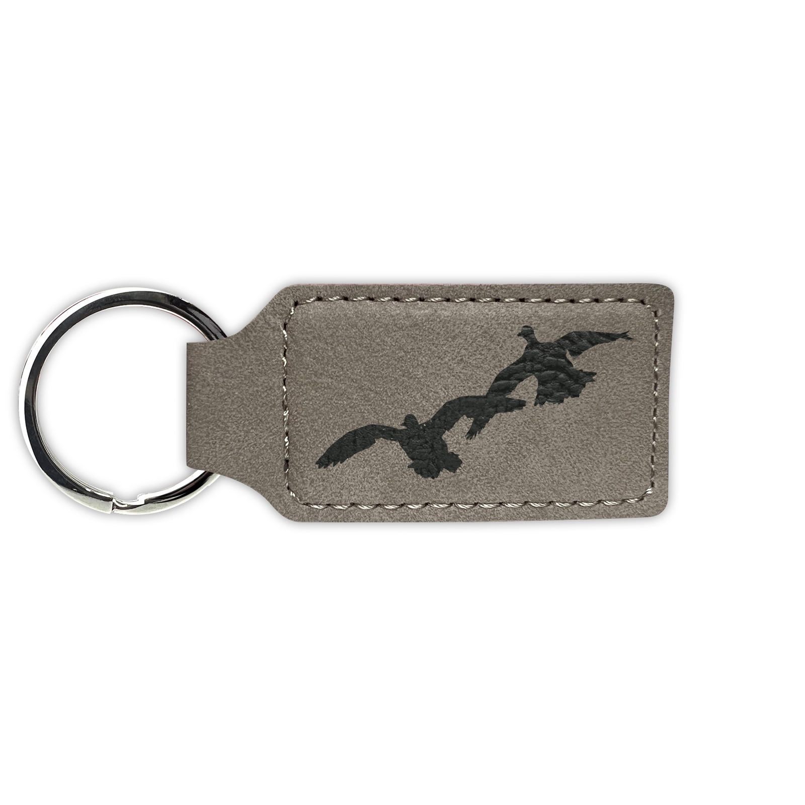 Ducks Keychain Leatherette Rectangle - Laser Engraved - Many Colors ...
