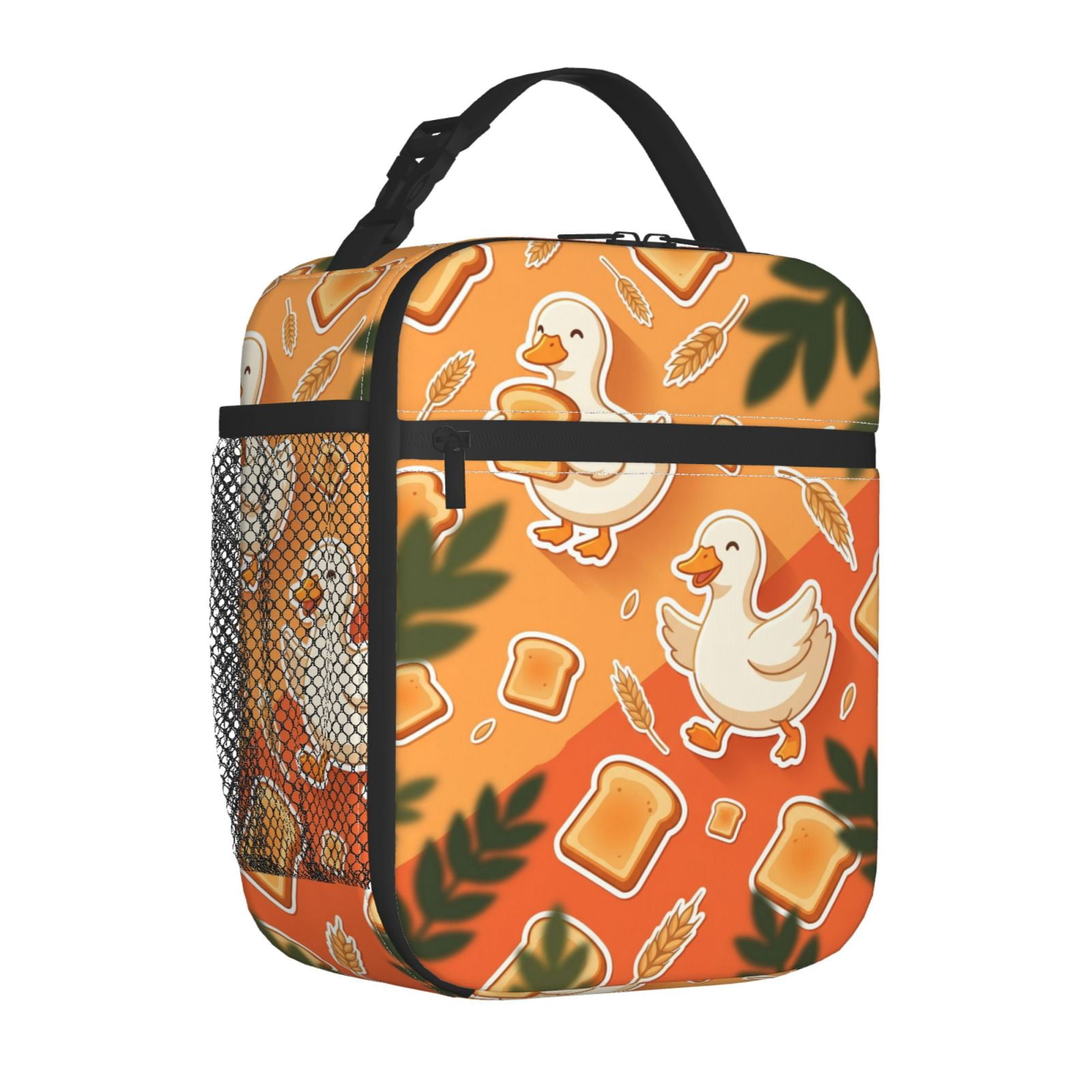 Ducks Lunch Box, Creative Duck Illustration Insulated Carrier, Reusable ...