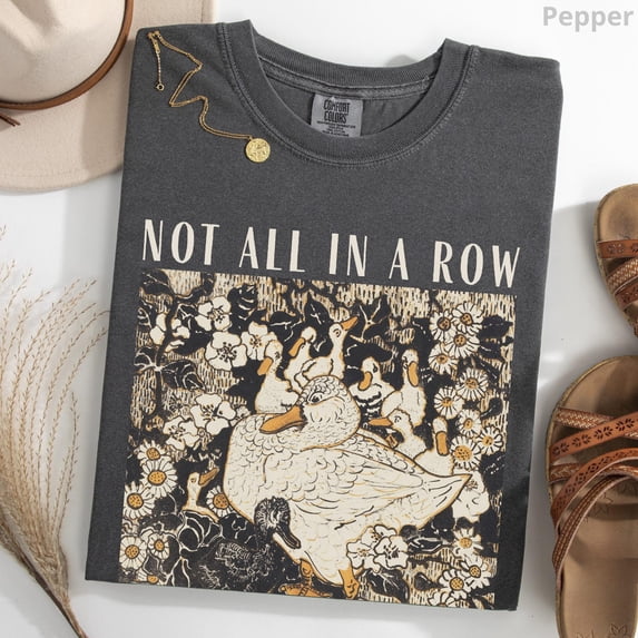 Ducks Not in A Row T-Shirt, Funny Vintage Retro Animal T-Shirt ...