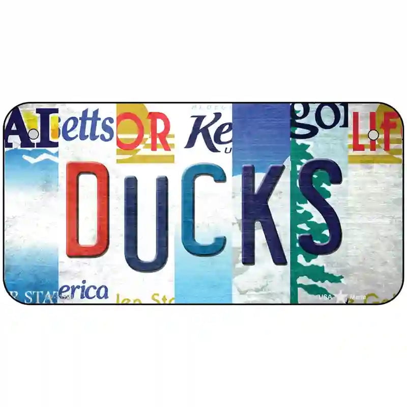 Ducks Strip Art Novelty Metal License Plate Tag 6" x 3" Bicycle (BP ...
