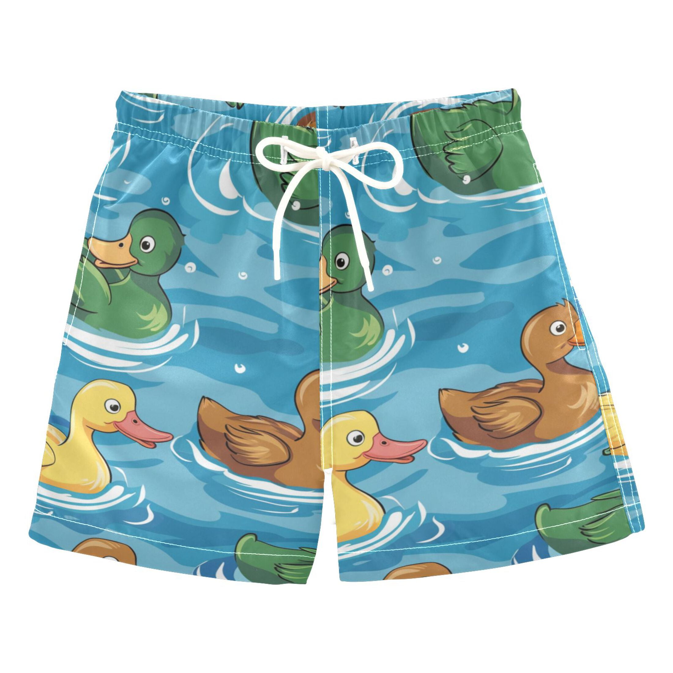 Ducks Swimming Boys' Swim Trunks Board Shorts Beach Pants Bathing ...