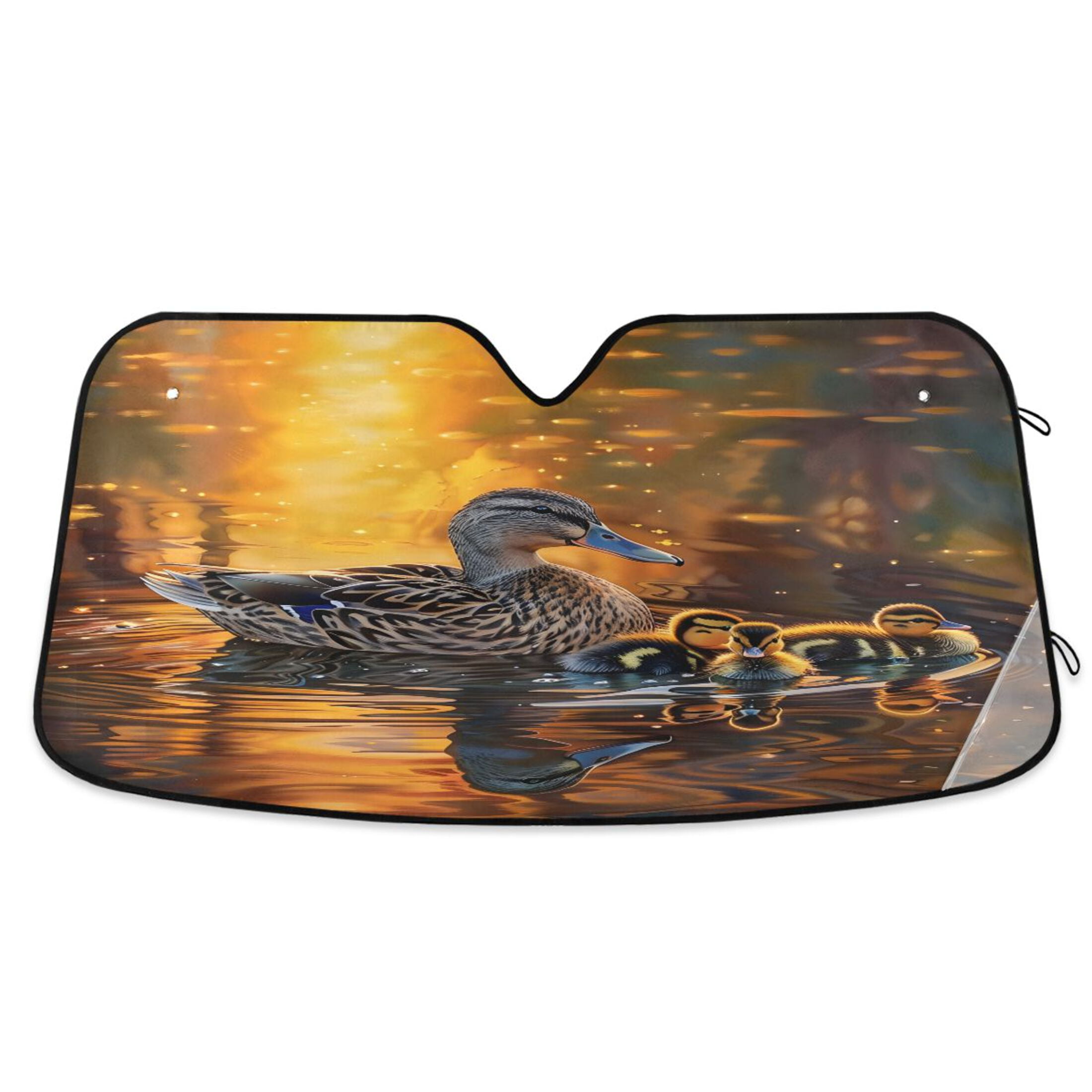 Ducks Swimming in Water Windshield Sun Shade Automobile Visor Accordion ...