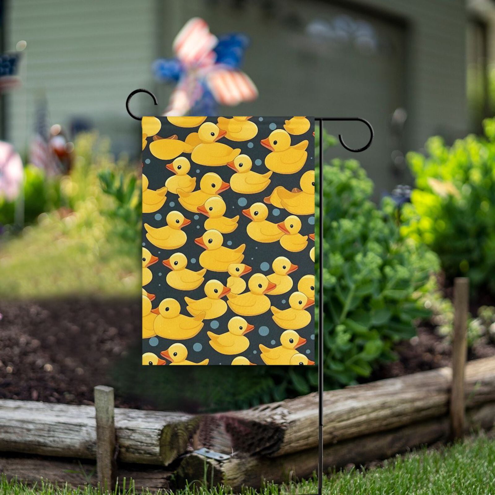 Ducks Toy Garden Flag Double Sided Outdoor Banners for Courtyard ...