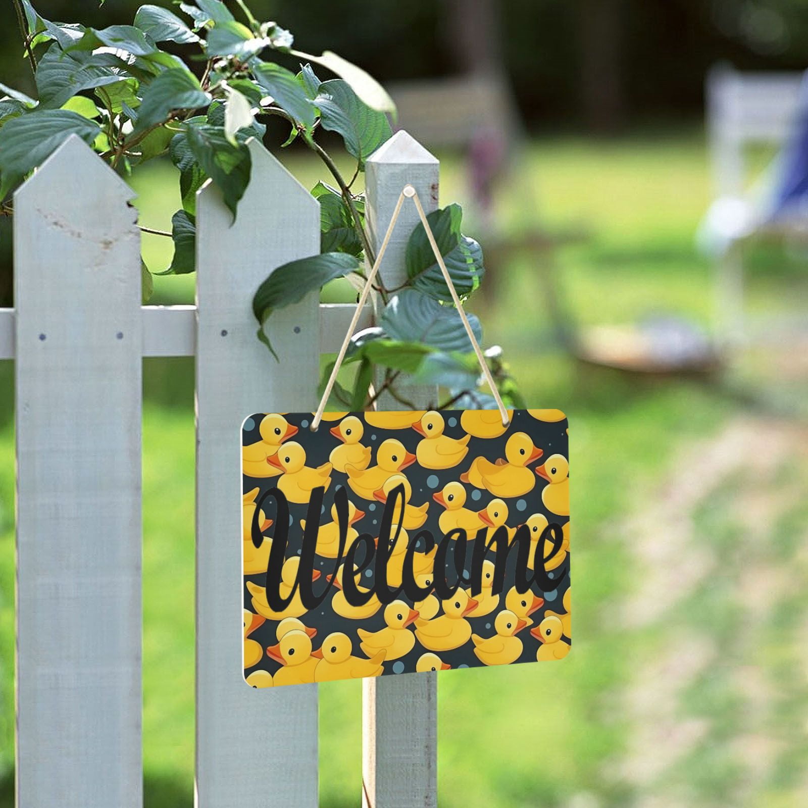 Ducks Toy Welcome Sign for Front Door Porch Wreath Door Sign Home ...